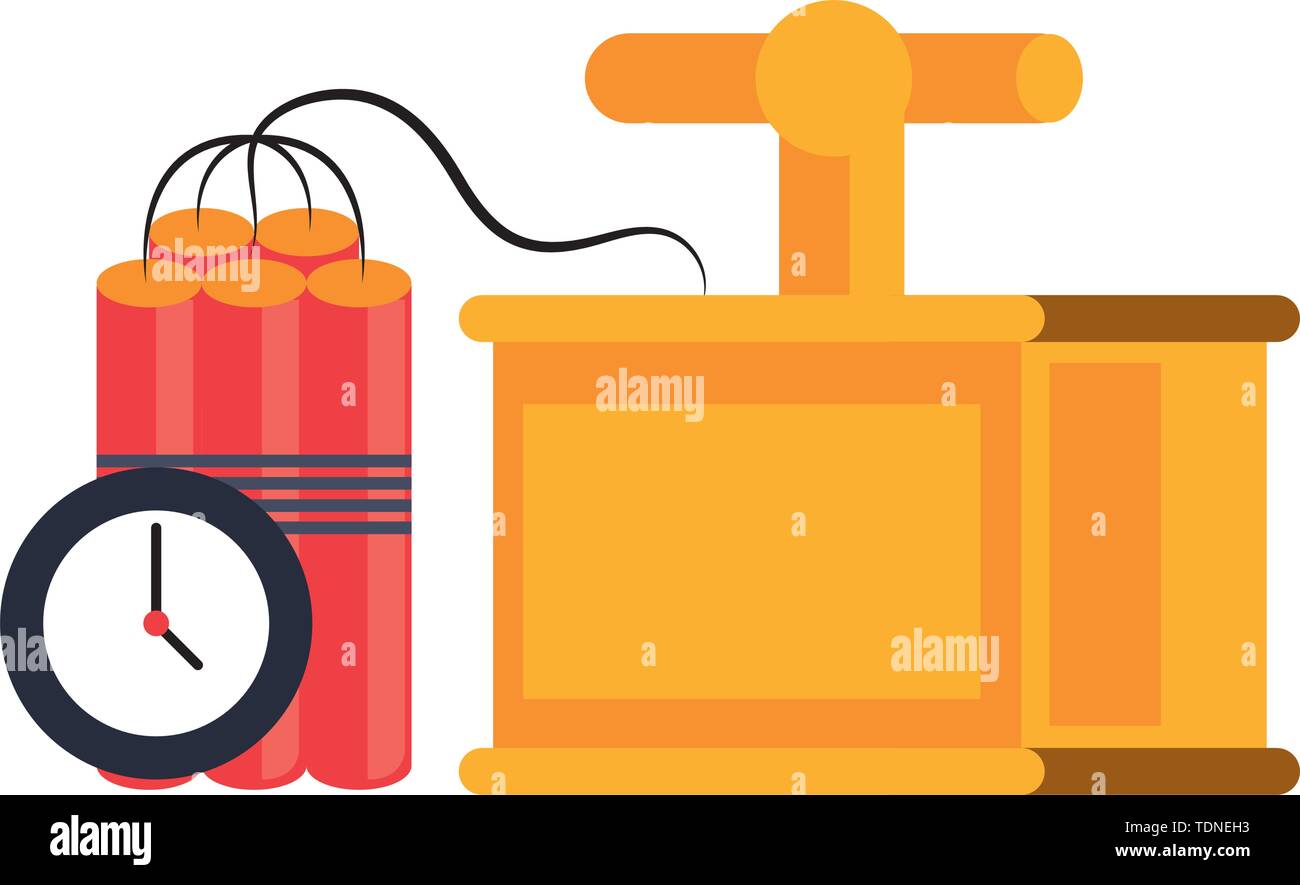 Mining tnt detonator with timer symbol Stock Vector Image & Art - Alamy