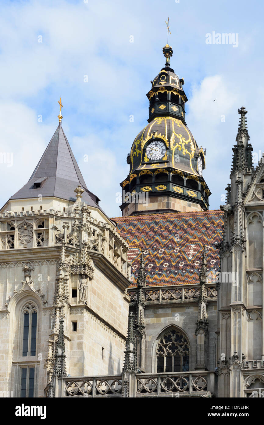 Kosice (Kaschau): St. Elisabeth's Cathedral, main square Hlavna in ...