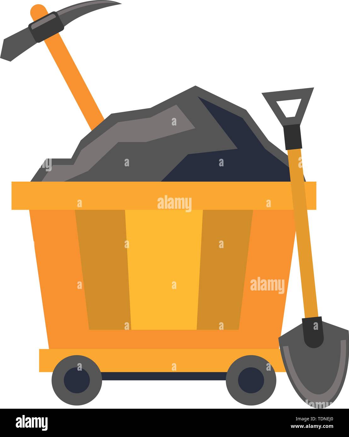 Mining carrier with pick and shovel equipment Stock Vector Image & Art ...