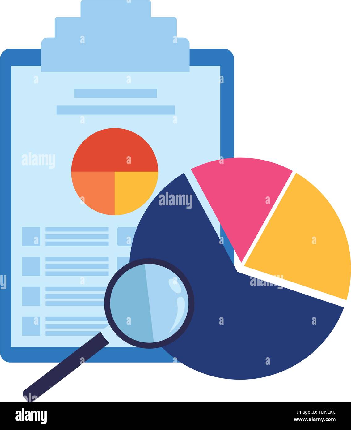 paper with data chart on table Stock Vector Image & Art - Alamy
