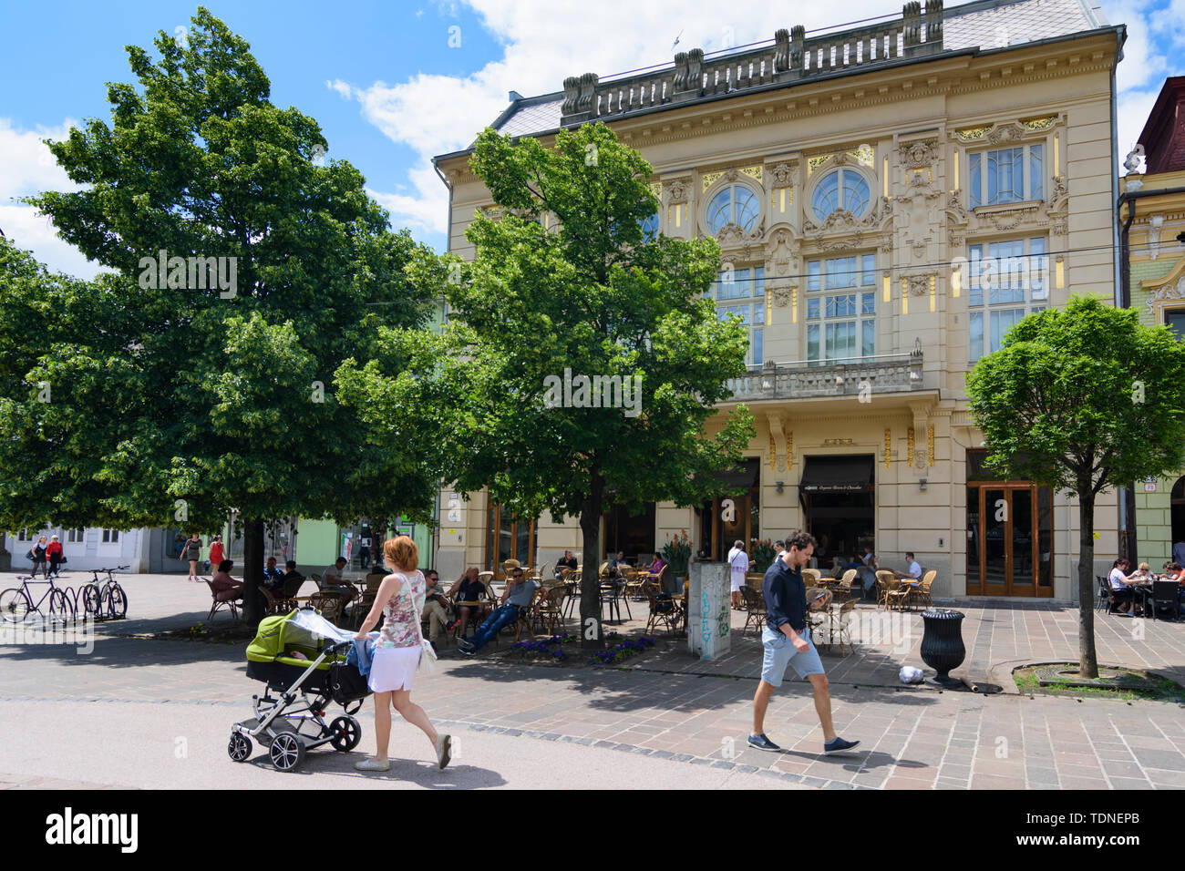 Kosice (Kaschau): theatre Mala Scena, main square Hlavna in ...