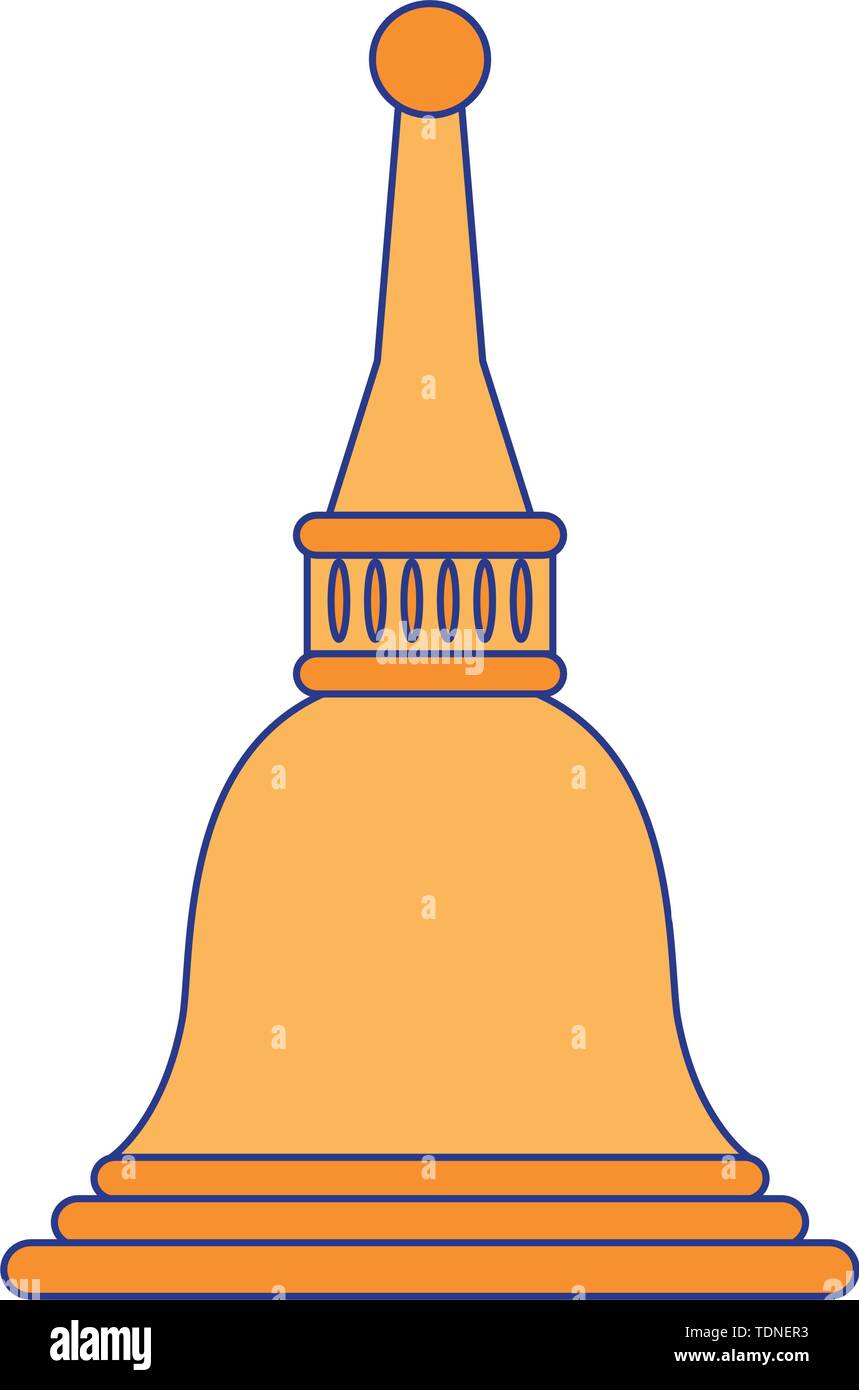 Indian temple dome symbol isolated blue lines Stock Vector Image & Art ...