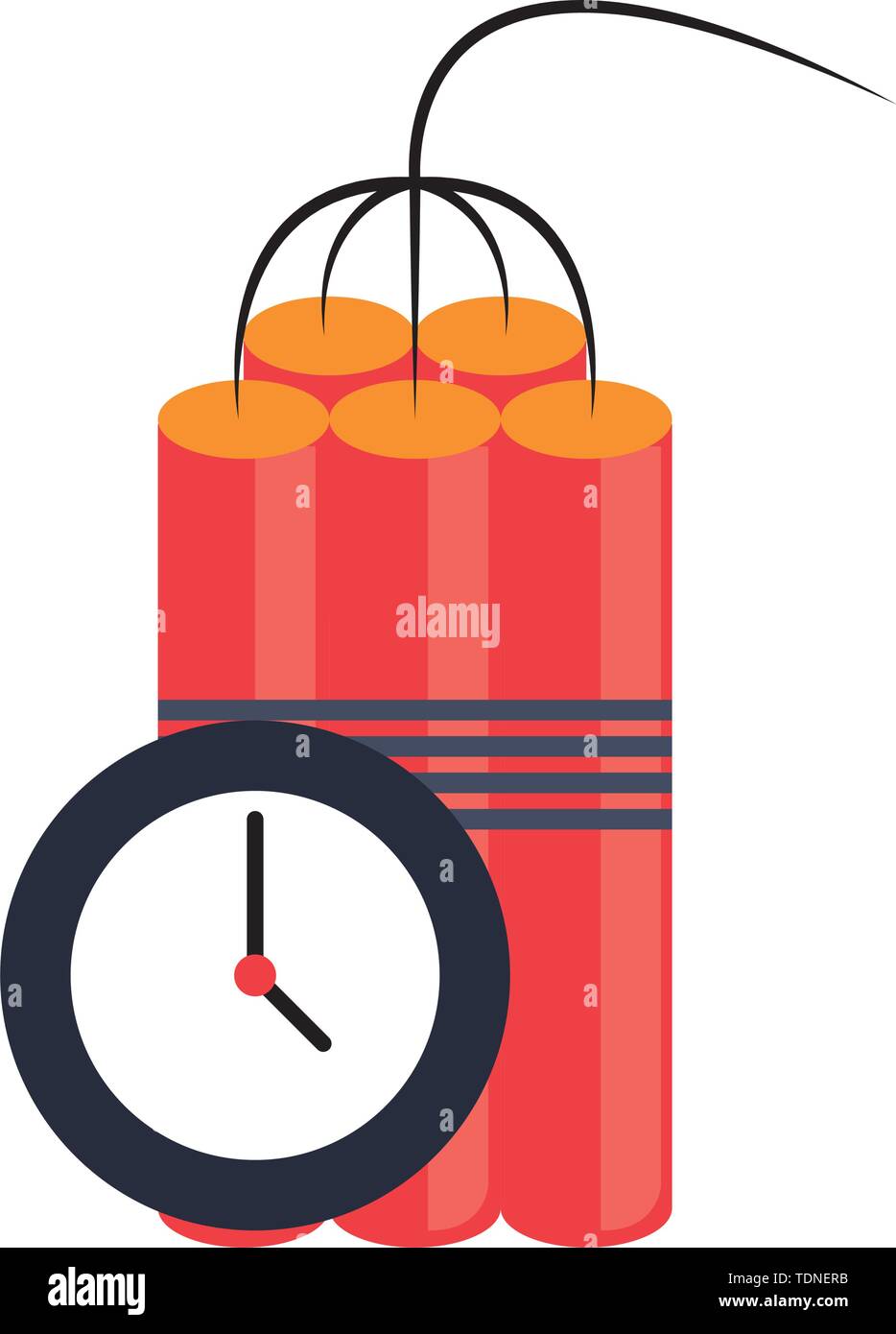 Tnt detonator with timer symbol isolated Stock Vector Image & Art - Alamy