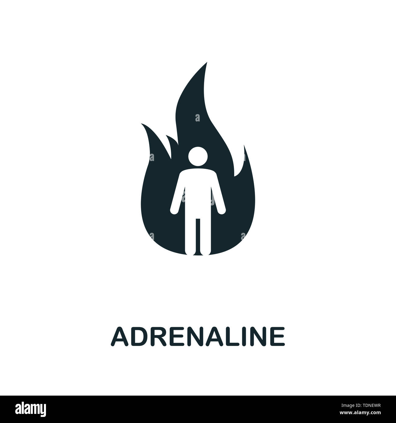 Adrenaline icon symbol. Creative sign from mindfulness icons collection ...