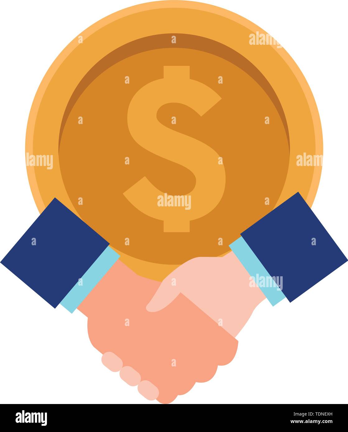 Big hand shake Stock Vector Images - Alamy