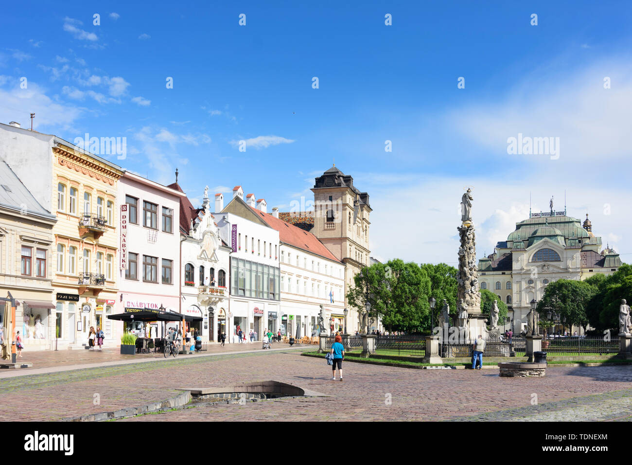 Kosice (Kaschau): main square Hlavna, University Church, Immaculata ...