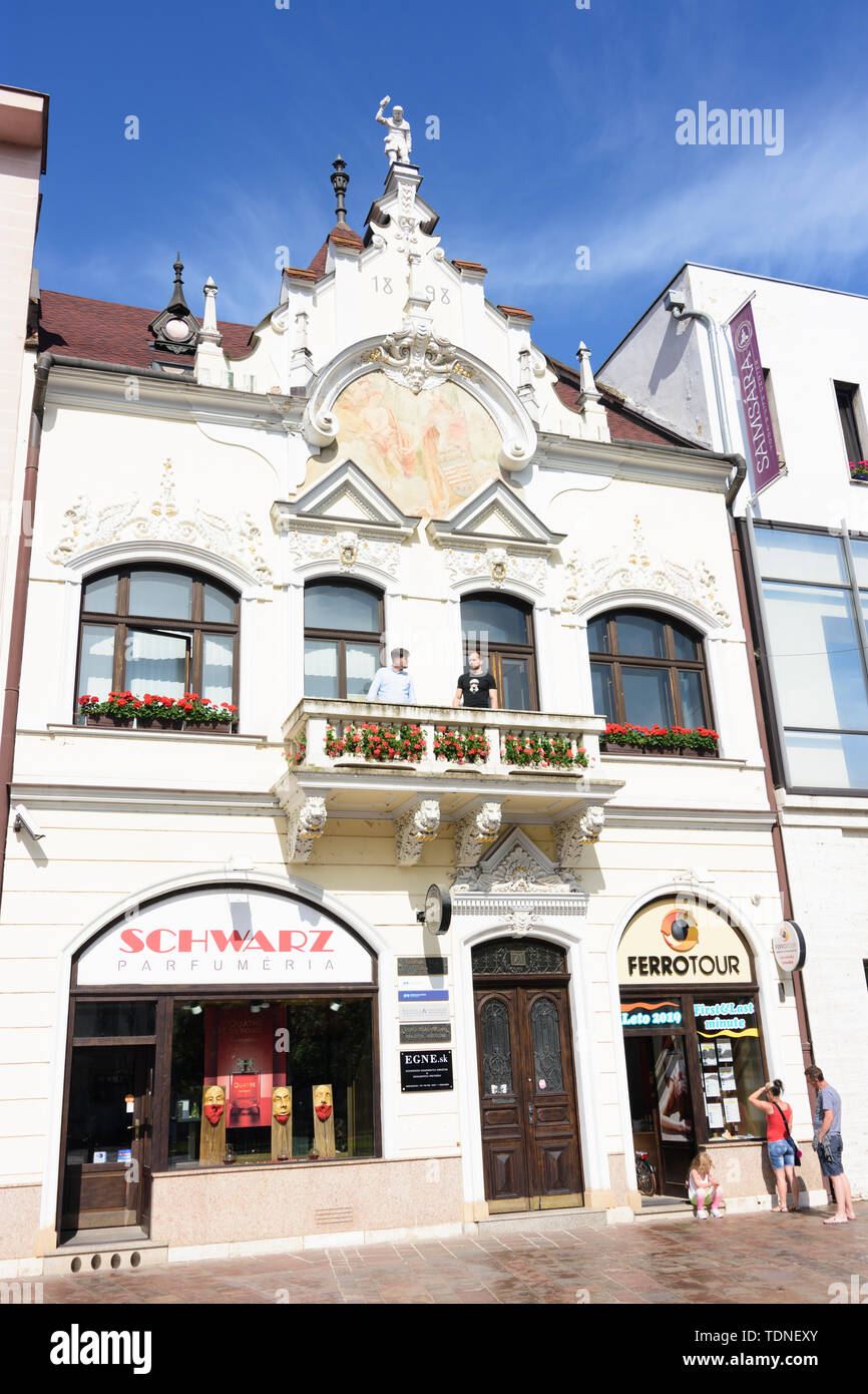 Kosice (Kaschau): main square Hlavna, house in , , Slovakia Stock Photo ...