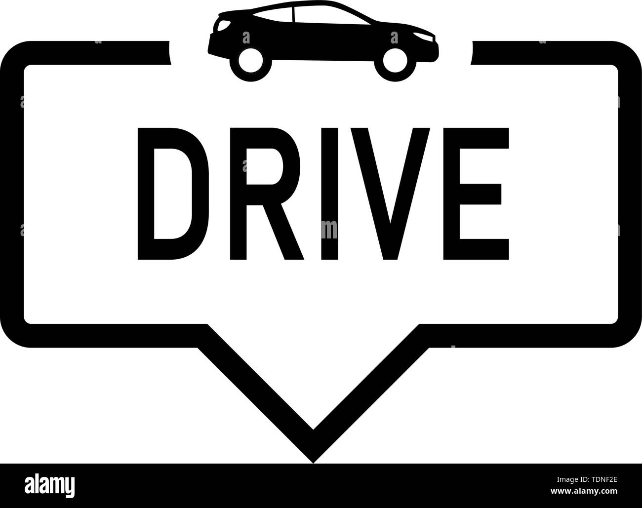 Car Outline Black and White Stock Photos & Images - Alamy