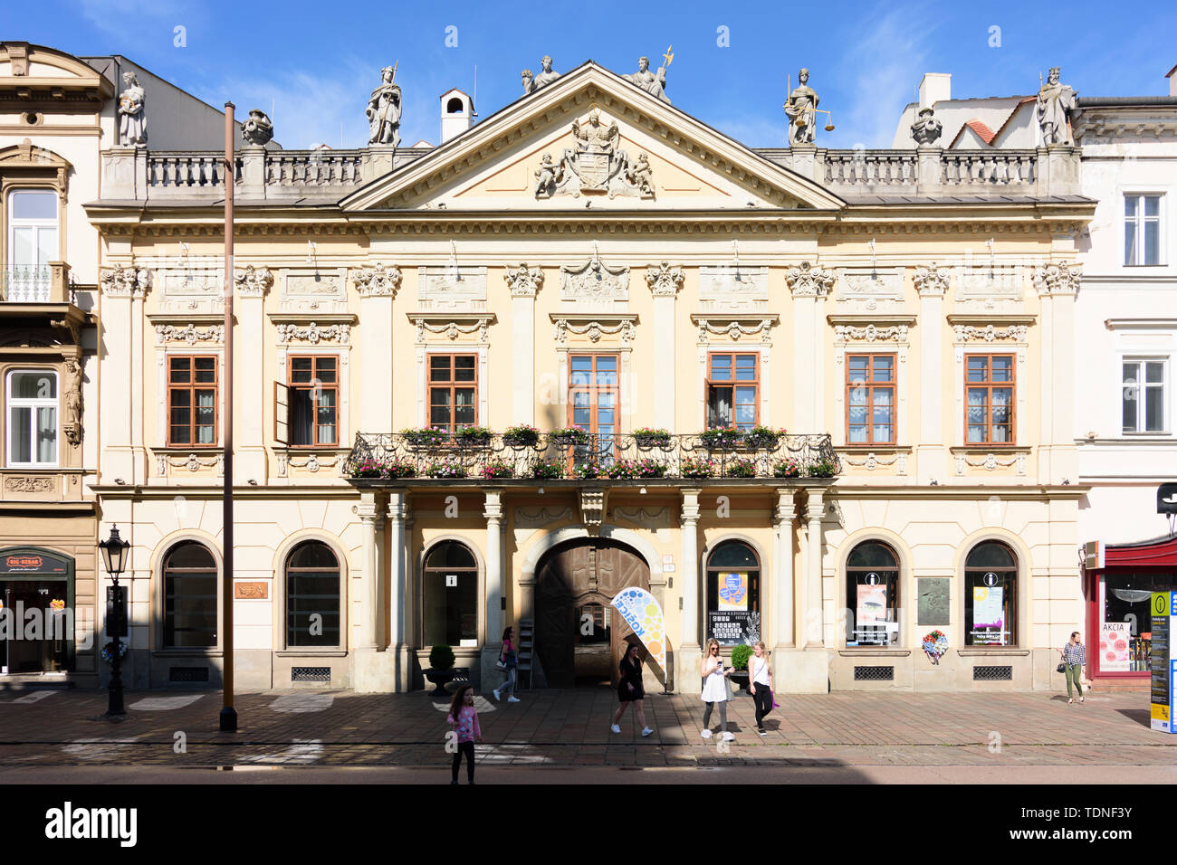Town Hall At Main Square In Slovakia High Resolution Stock Photography ...