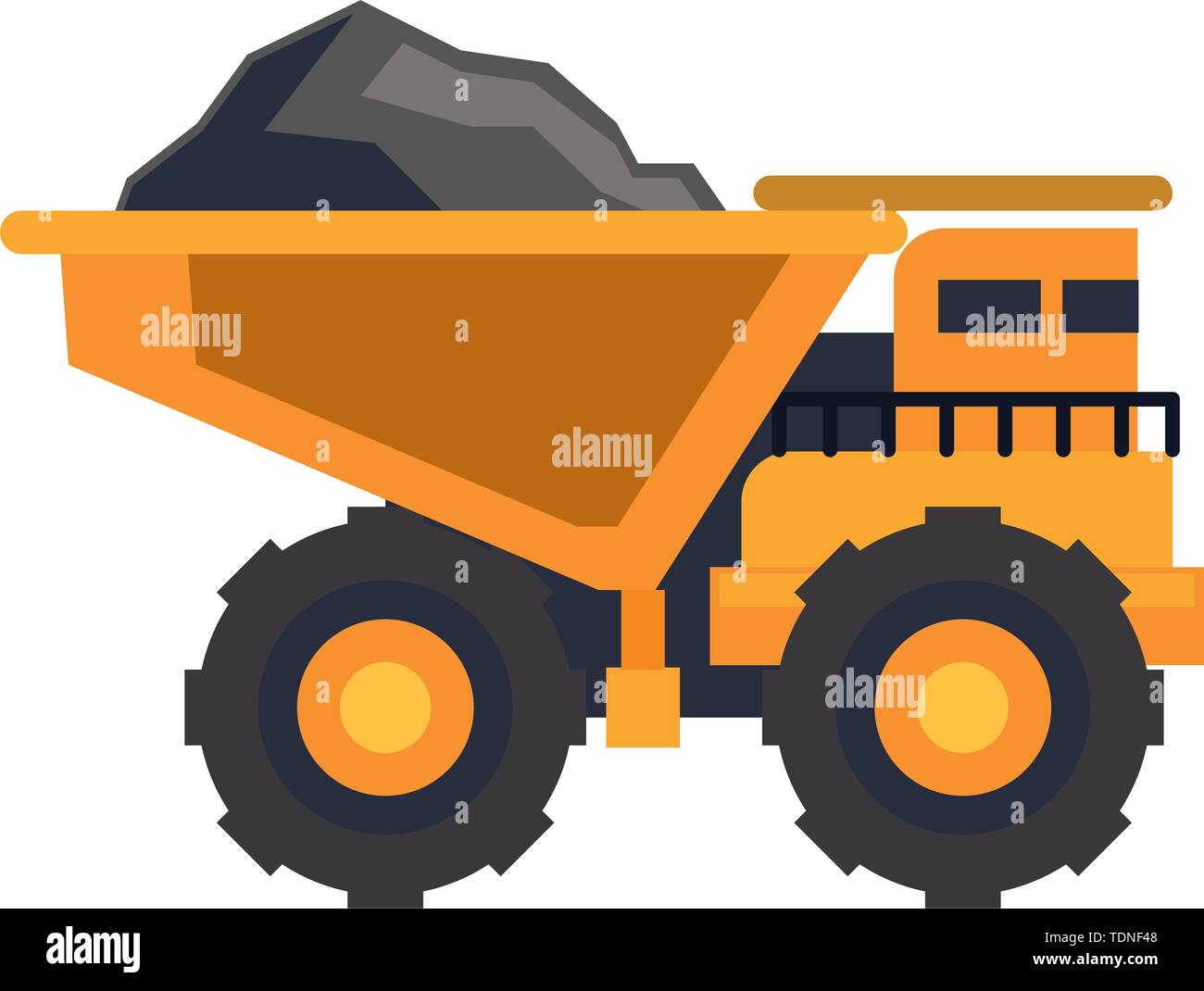 Mining vehicle machinery isolated sideview Stock Vector Image & Art - Alamy