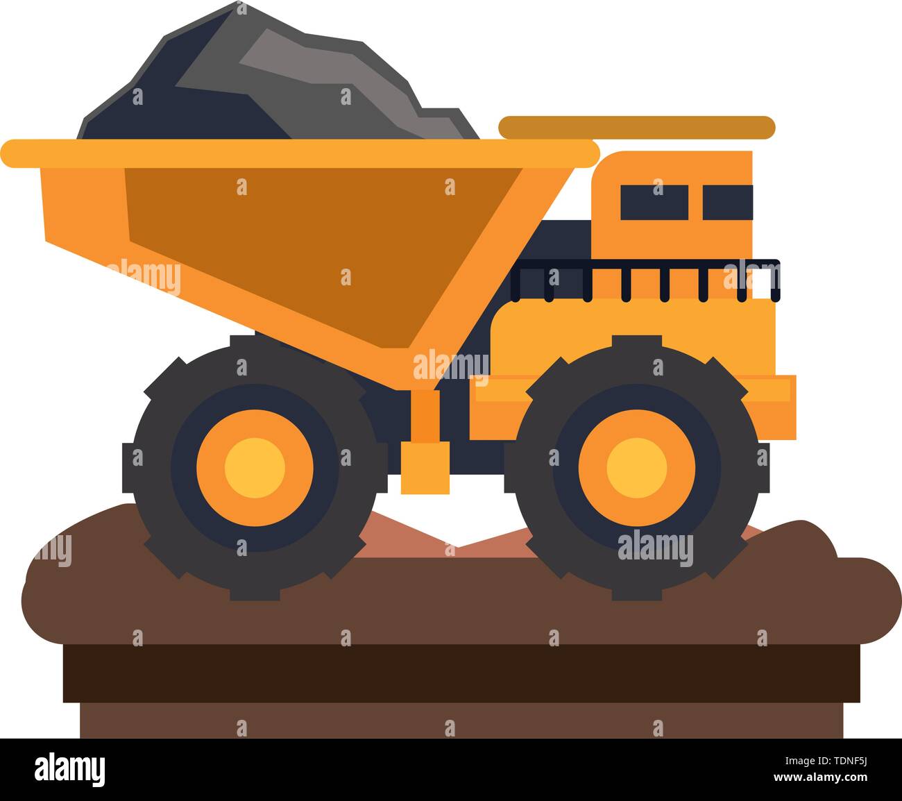 Mining vehicle machinery isolated sideview Stock Vector Image & Art - Alamy