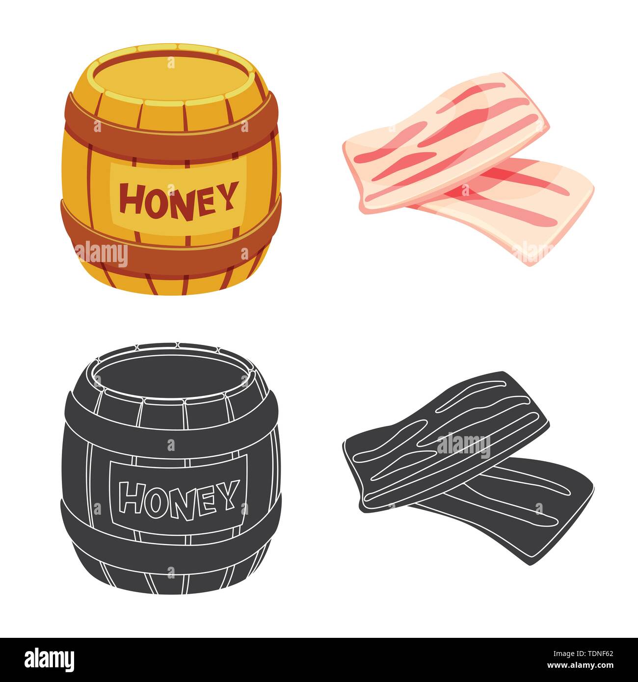 honey,bacon,barrel,fried,bee,breakfast,healthy,slice,cooked,beehive ...