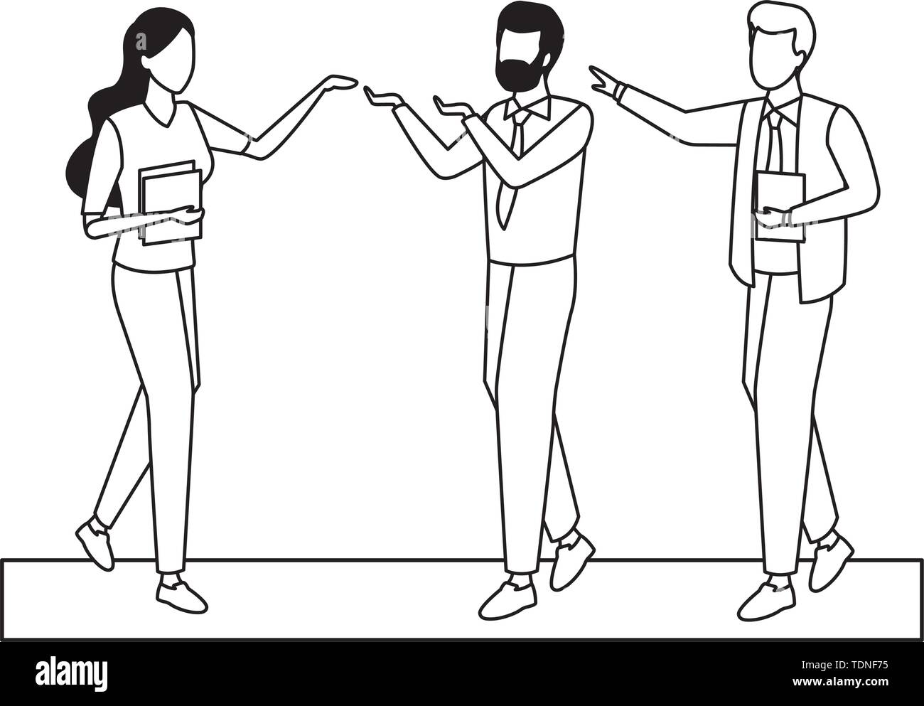 calendar schedule flipchart icon cartoon in black and white Stock ...