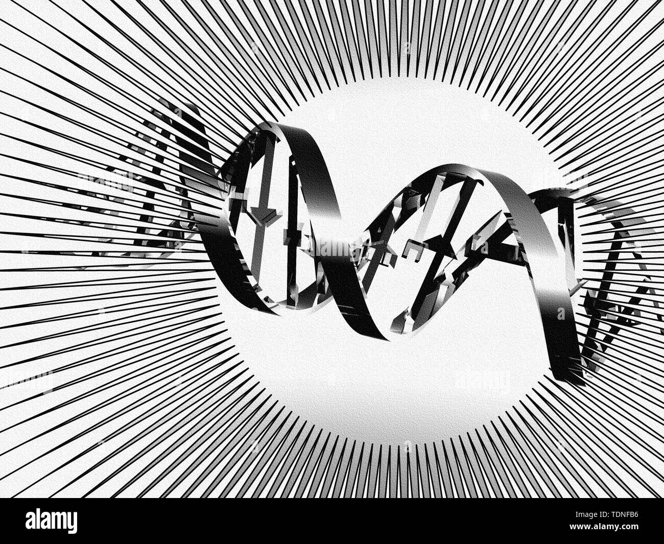 Dna chain medical science Black and White Stock Photos & Images - Alamy