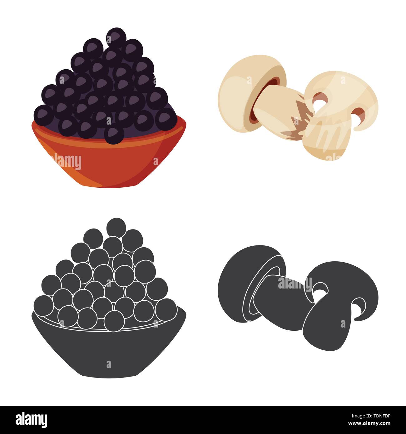Vector design of taste and product icon. Collection of taste and ...