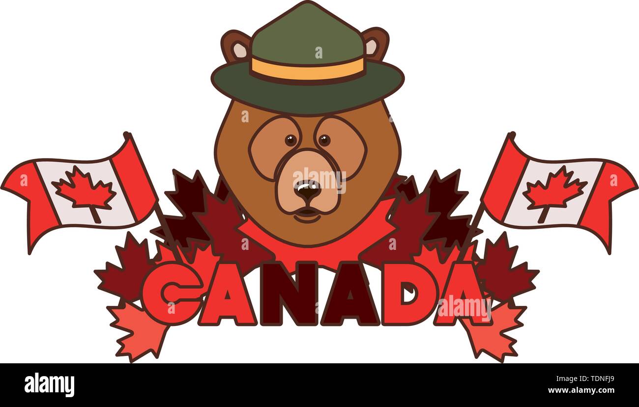 Canada flag bear Stock Vector Images - Alamy