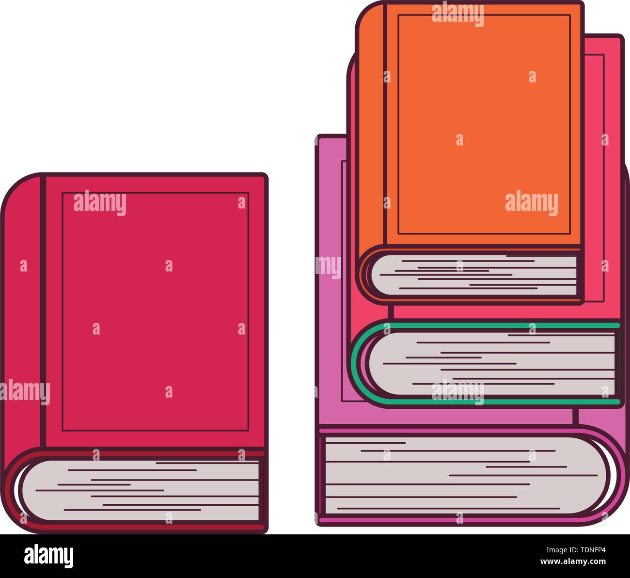 Group of books and hand design Stock Vector Image & Art - Alamy