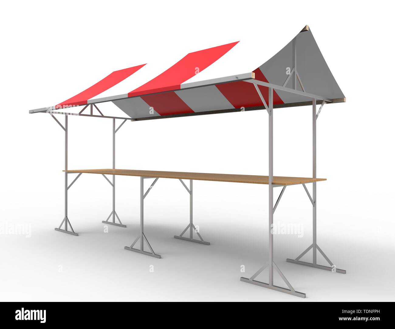 3d rendering of a market stall isolated in white studio background ...