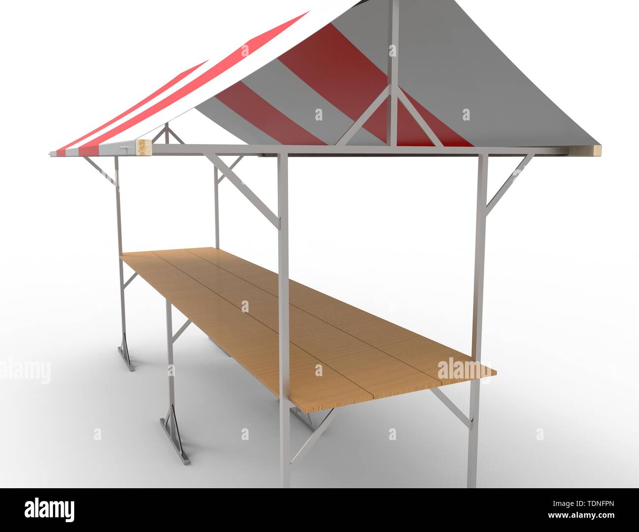 3d rendering of a market stall isolated in white studio background ...