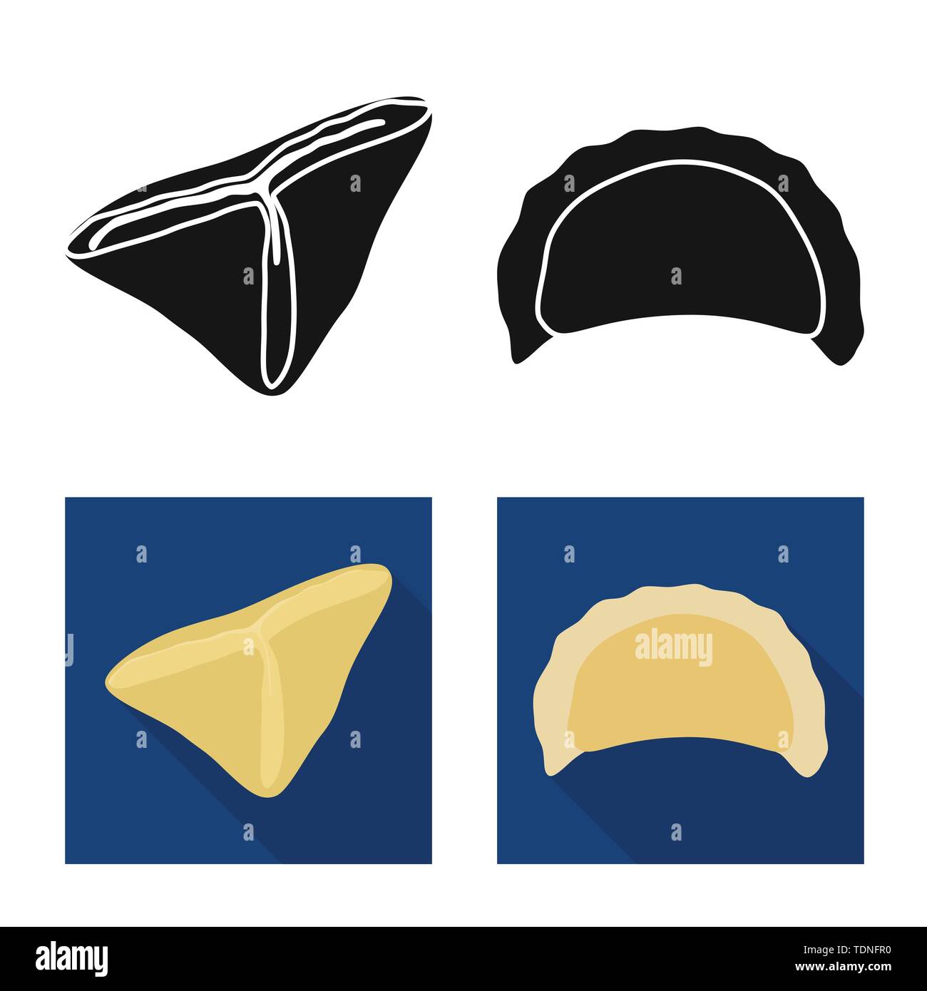 Vector illustration of products and cooking symbol. Collection of ...