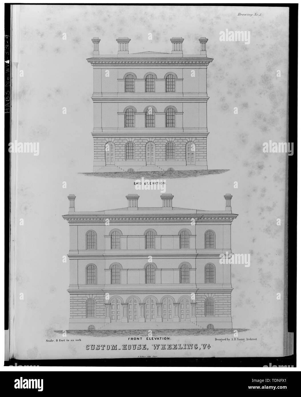 Photocopy of measured drawings (from Plans of Public Buildings ...