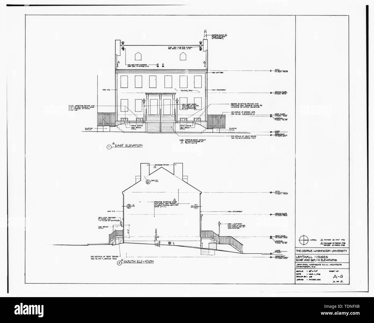 Photocopy of measured drawings John Carl Warnecke, Architect May, 1978 ...