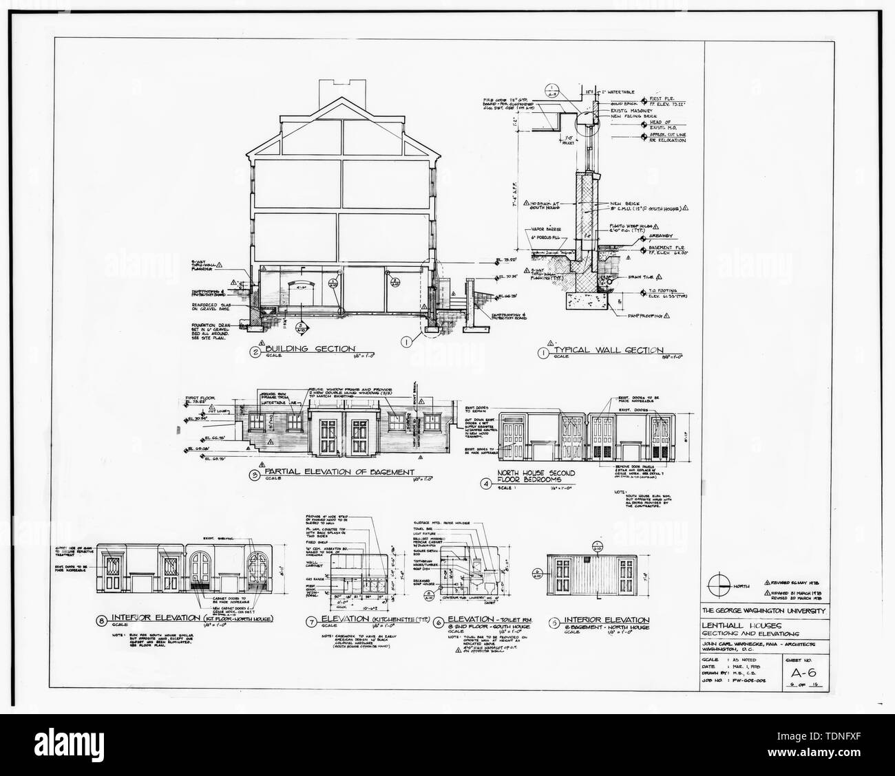 Photocopy of measured drawings John Carl Warnecke, Architect May, 1978 ...