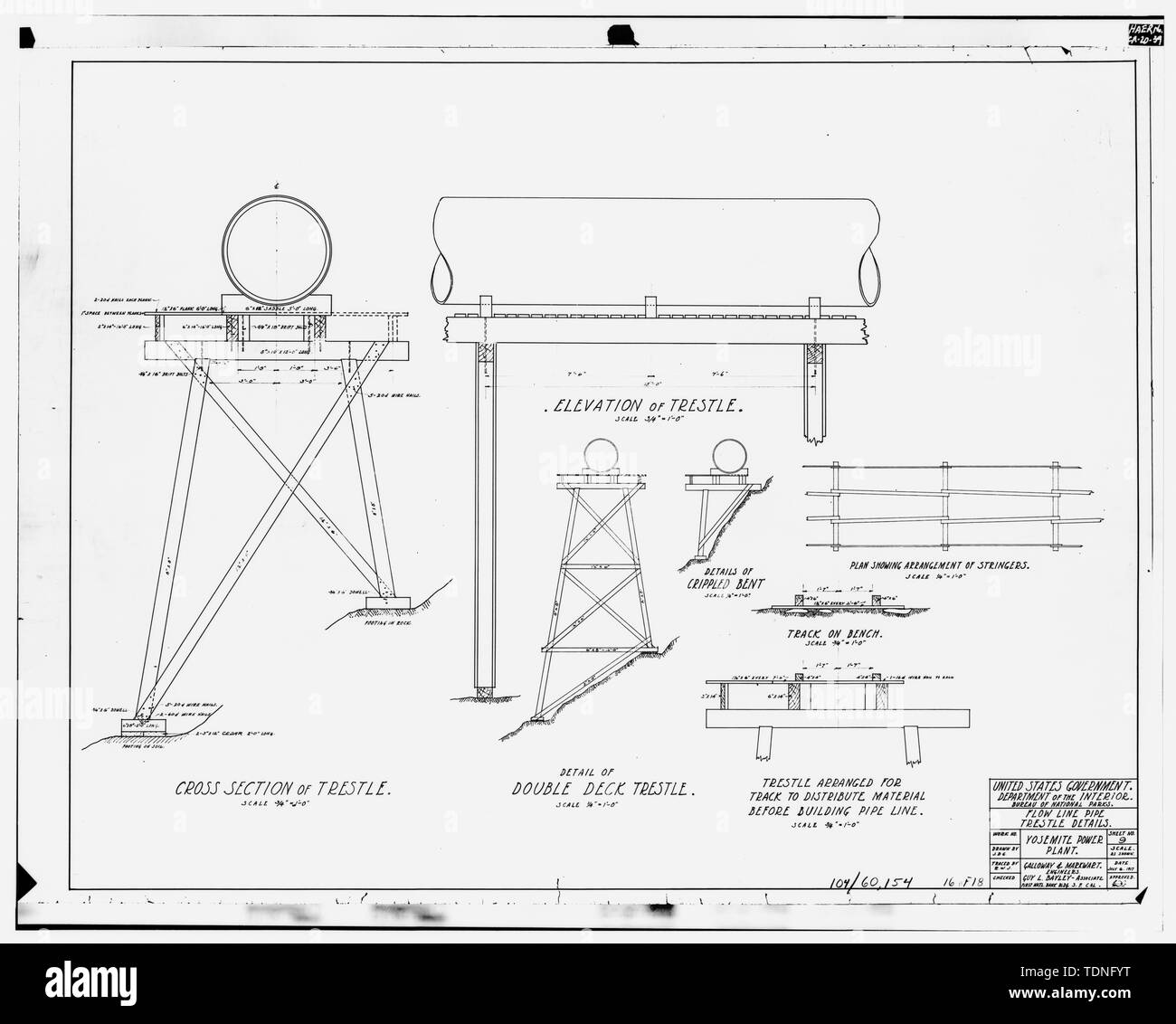 Photocopy of microfiched construction drawing by Galloway and Markwart ...