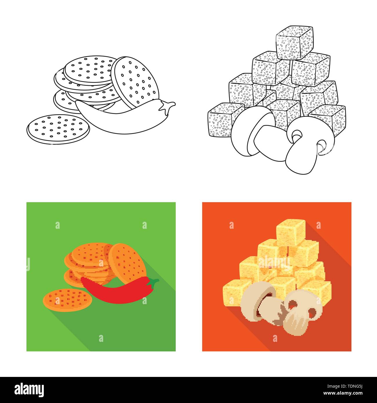 Vector design of taste and seasonin sign. Collection of taste and ...