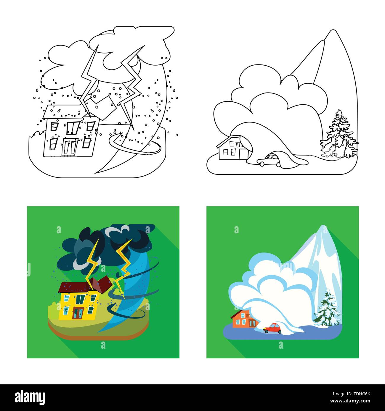 Avalanche mountain ice house Cut Out Stock Images & Pictures - Alamy