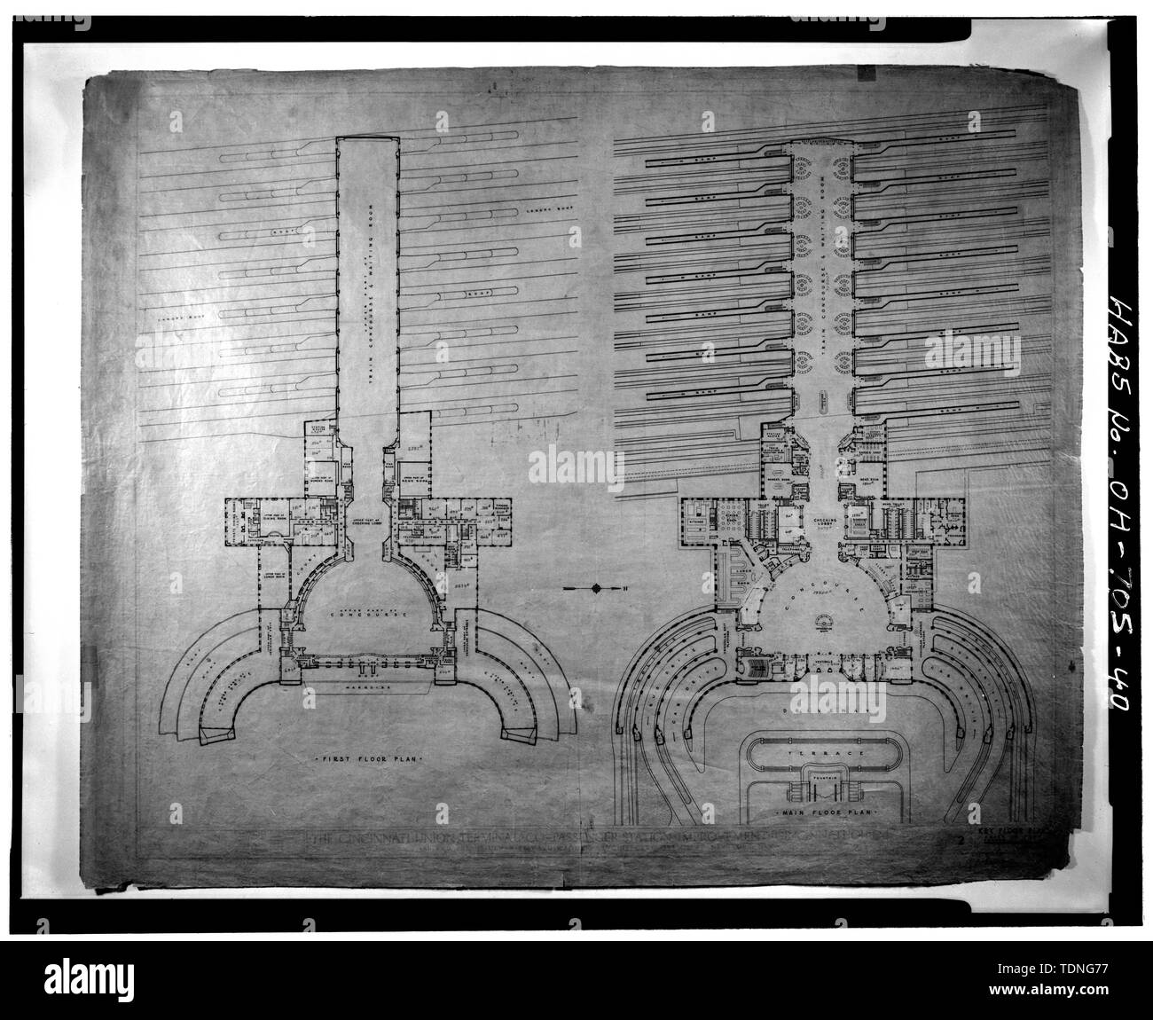 Photocopy of original architect's drawings KEY FLOOR PLANS, JUNE 1 ...
