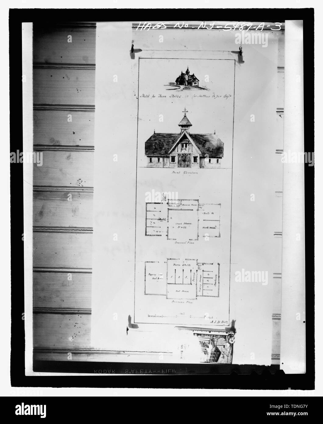 Photocopy of original architectural sketch (original in the collection ...
