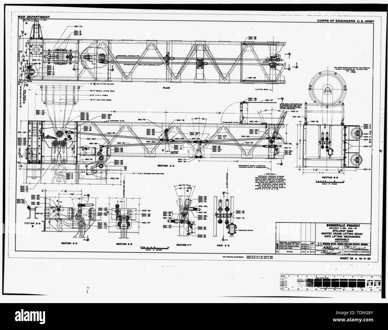 Photocopy of original construction drawing, 10 April 1936. (Original ...