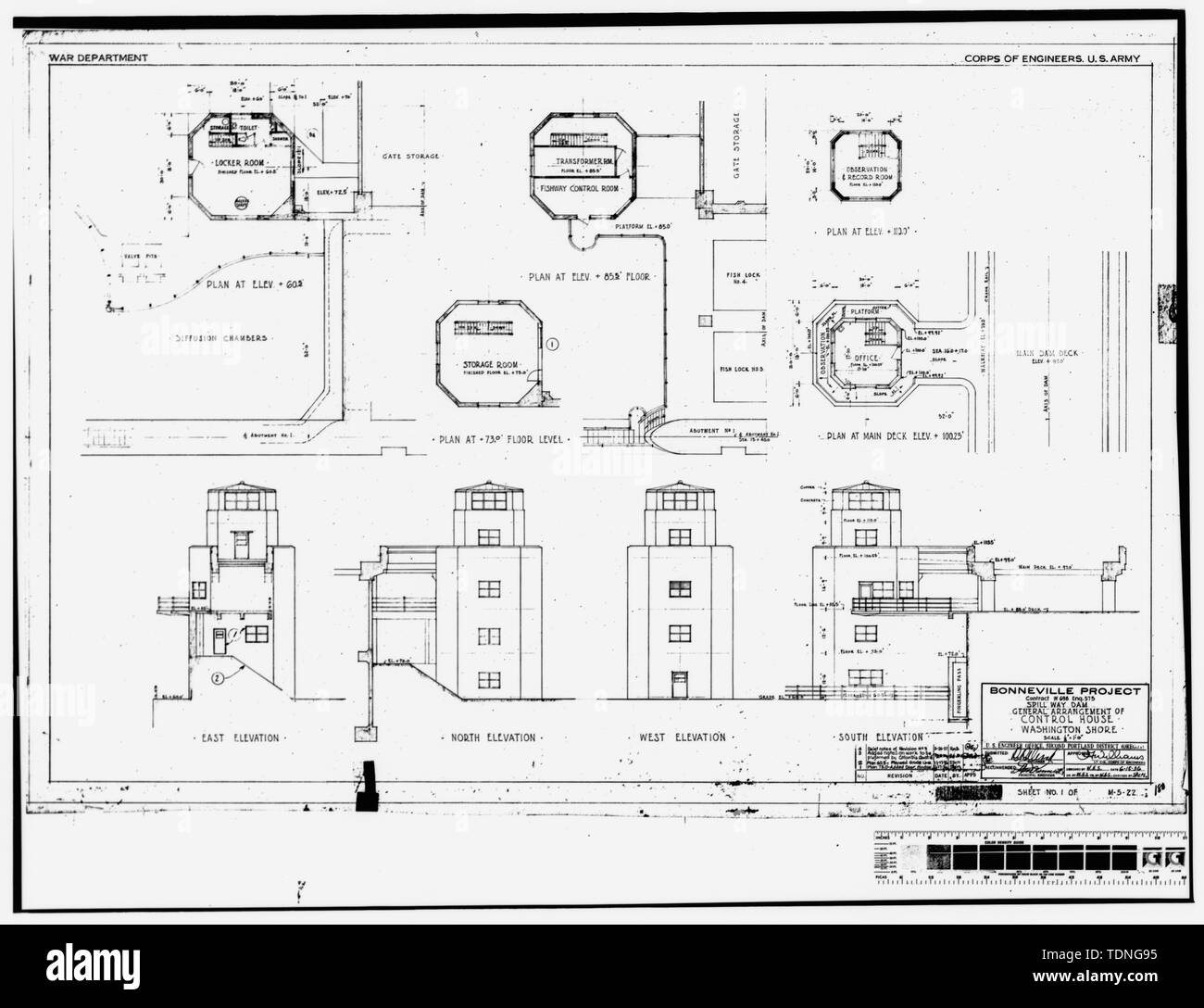 Photocopy of original construction drawing, 15 June 1936. (Original ...