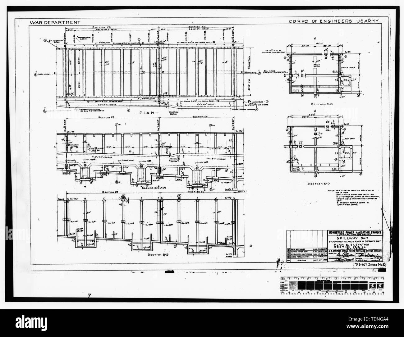 Photocopy of original construction drawing, 30 October 1935. (Original ...