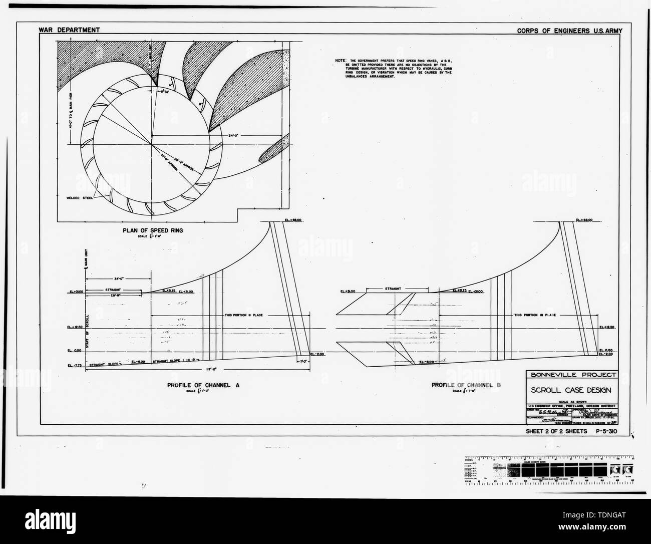 Photocopy of original construction drawing, dated 15 December 1934 ...