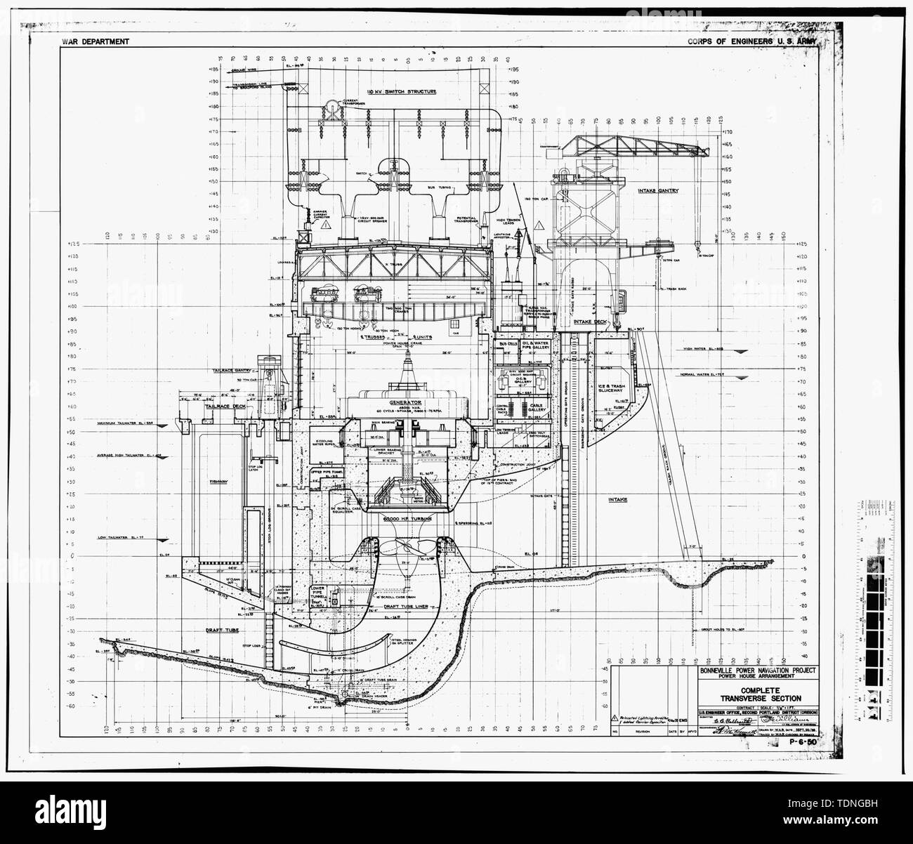 Photocopy of original construction drawing, dated 20 September 1935 ...