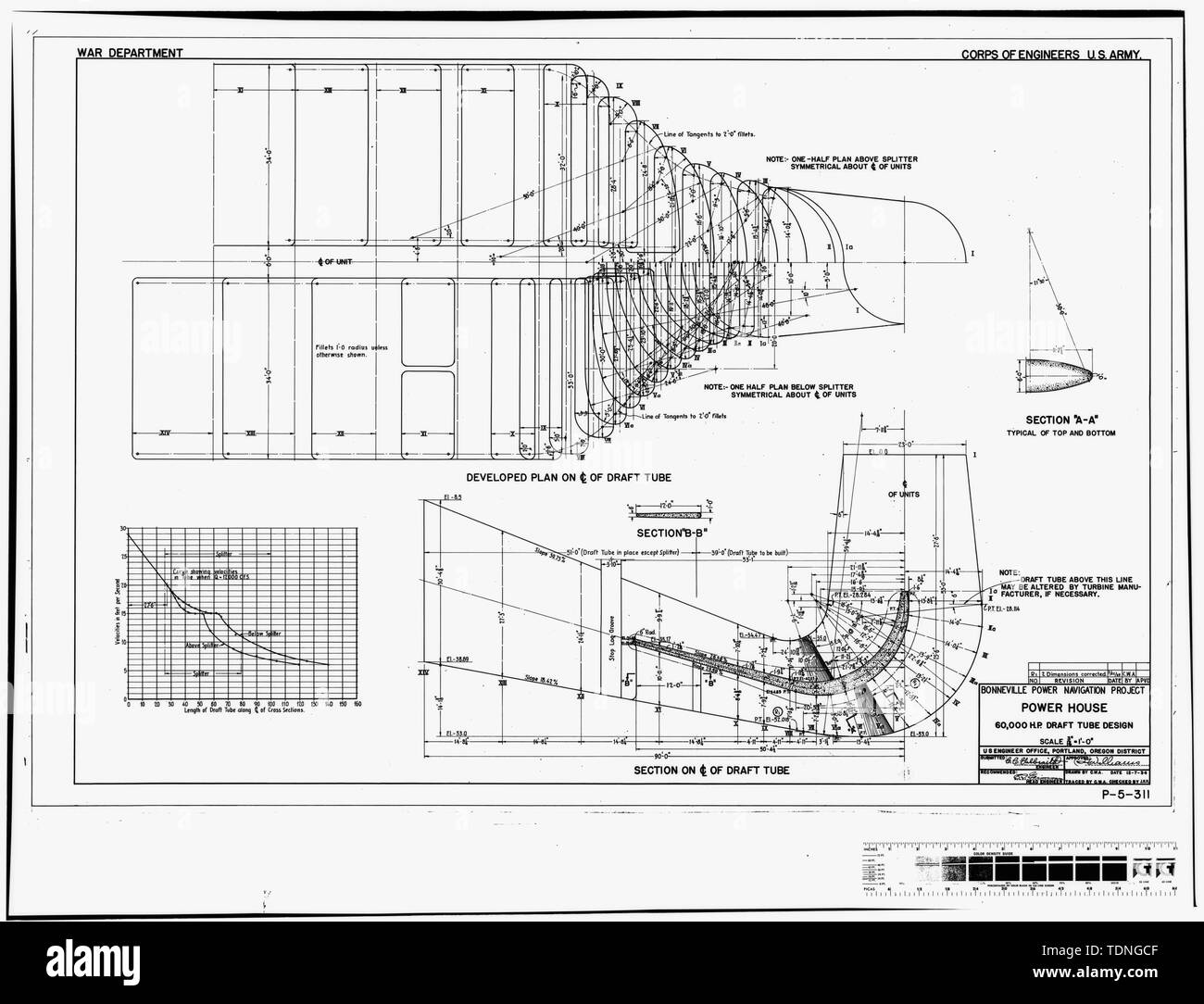 Photocopy of original construction drawing, dated 7 December 1934 ...