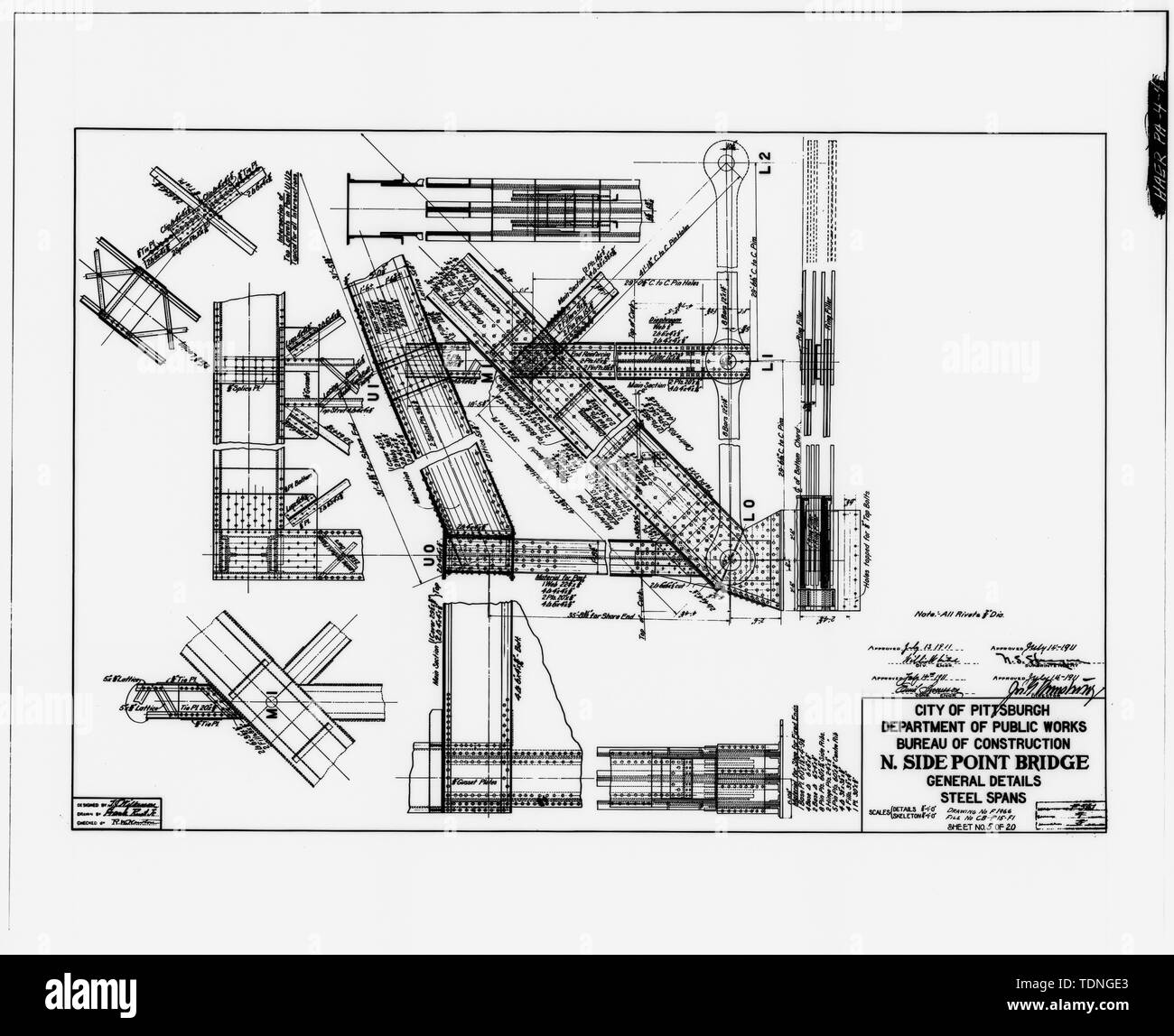 Photocopy of original drawing belonging to the Pittsburgh Department of ... Photocopy of original drawing belonging to the Pittsburgh Department of ...