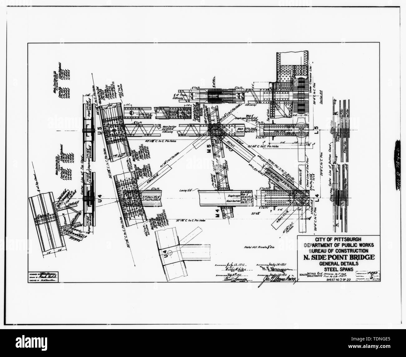 Photocopy of original drawing belonging to the Pittsburgh Department of ...