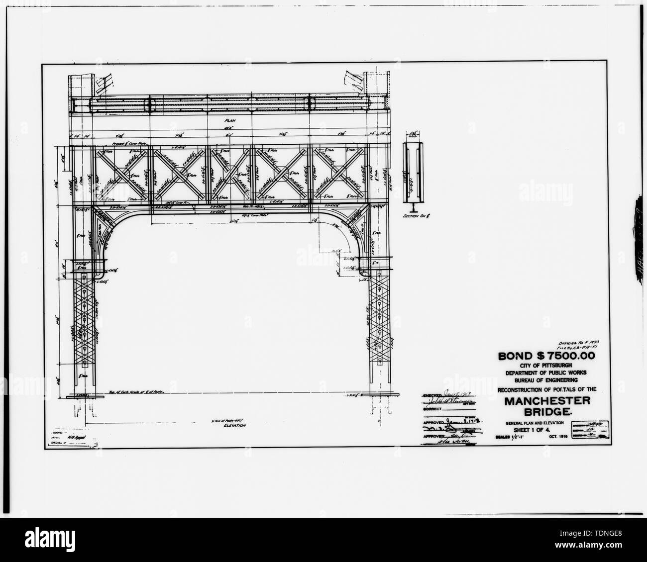 Photocopy of original drawing belonging to the Pittsburgh Department of ...
