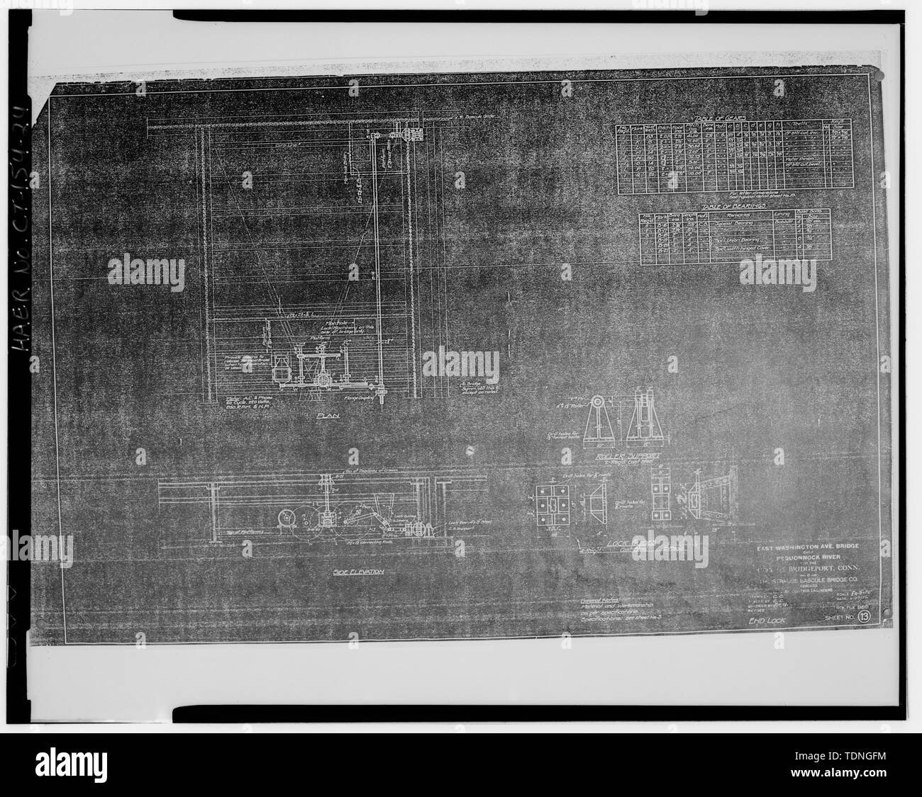 Photocopy of original drawing by Strauss Bascule Bridge Company, 1916 ...