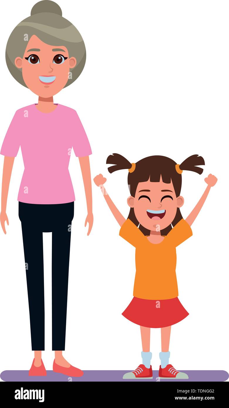 family avatar cartoon character portrait Stock Vector Image & Art - Alamy
