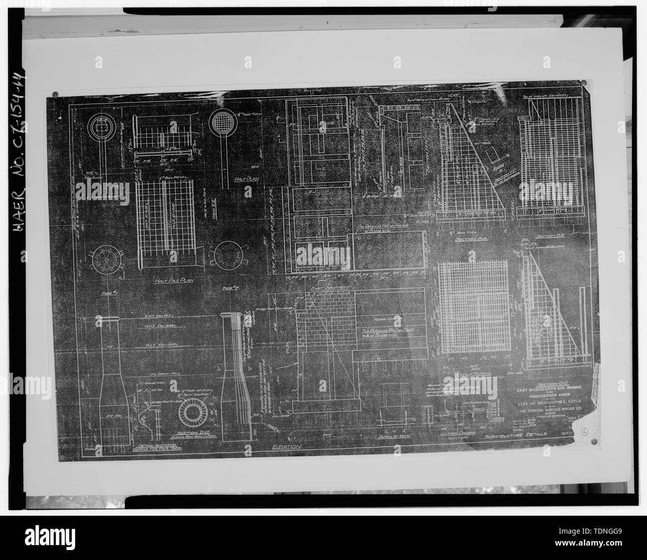 Photocopy of original drawing by Strauss Bascule Bridge Company, 1916 ...