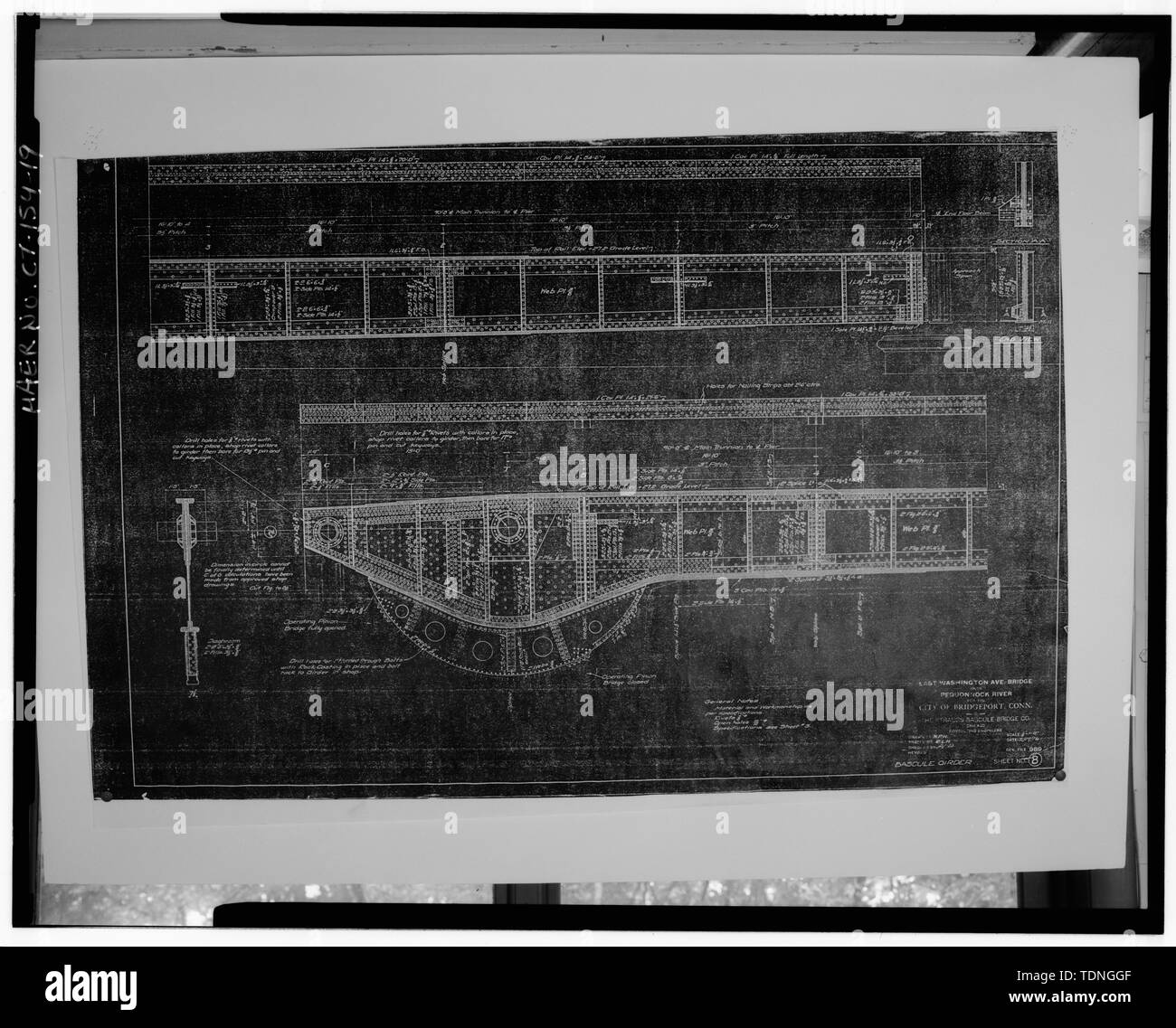 Photocopy of original drawing by Strauss Bascule Bridge Company, 1916 ...