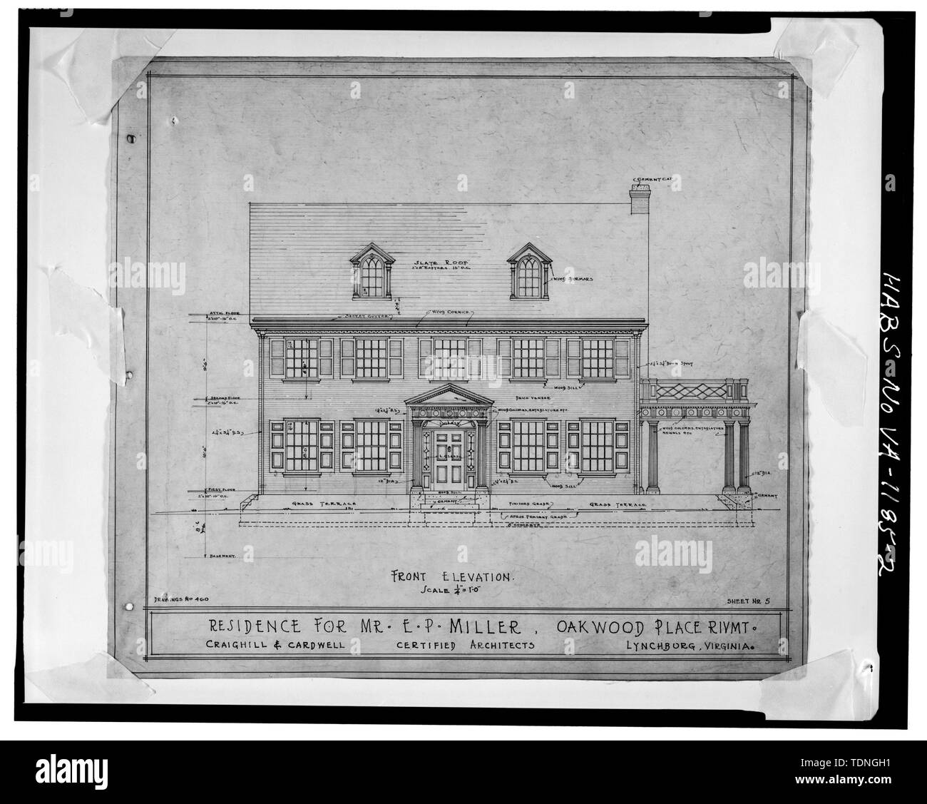 Photocopy of original drawing in Lynchburg Architectural Archive at ...