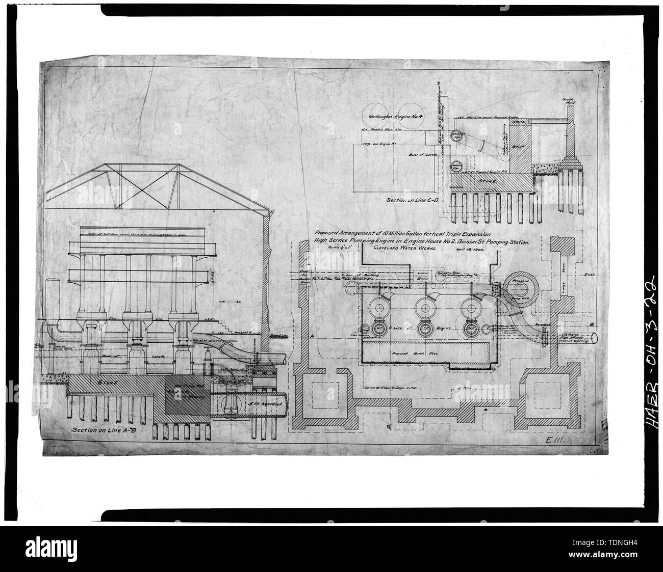 Old engine in water Black and White Stock Photos & Images - Alamy