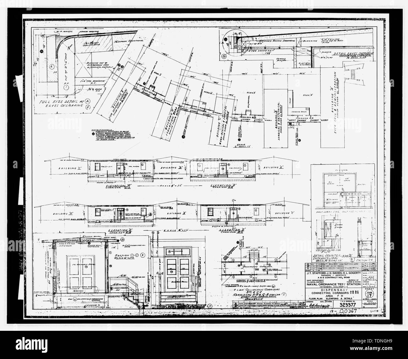 Photocopy of original drawing showing Building 3 layout (drawing ...