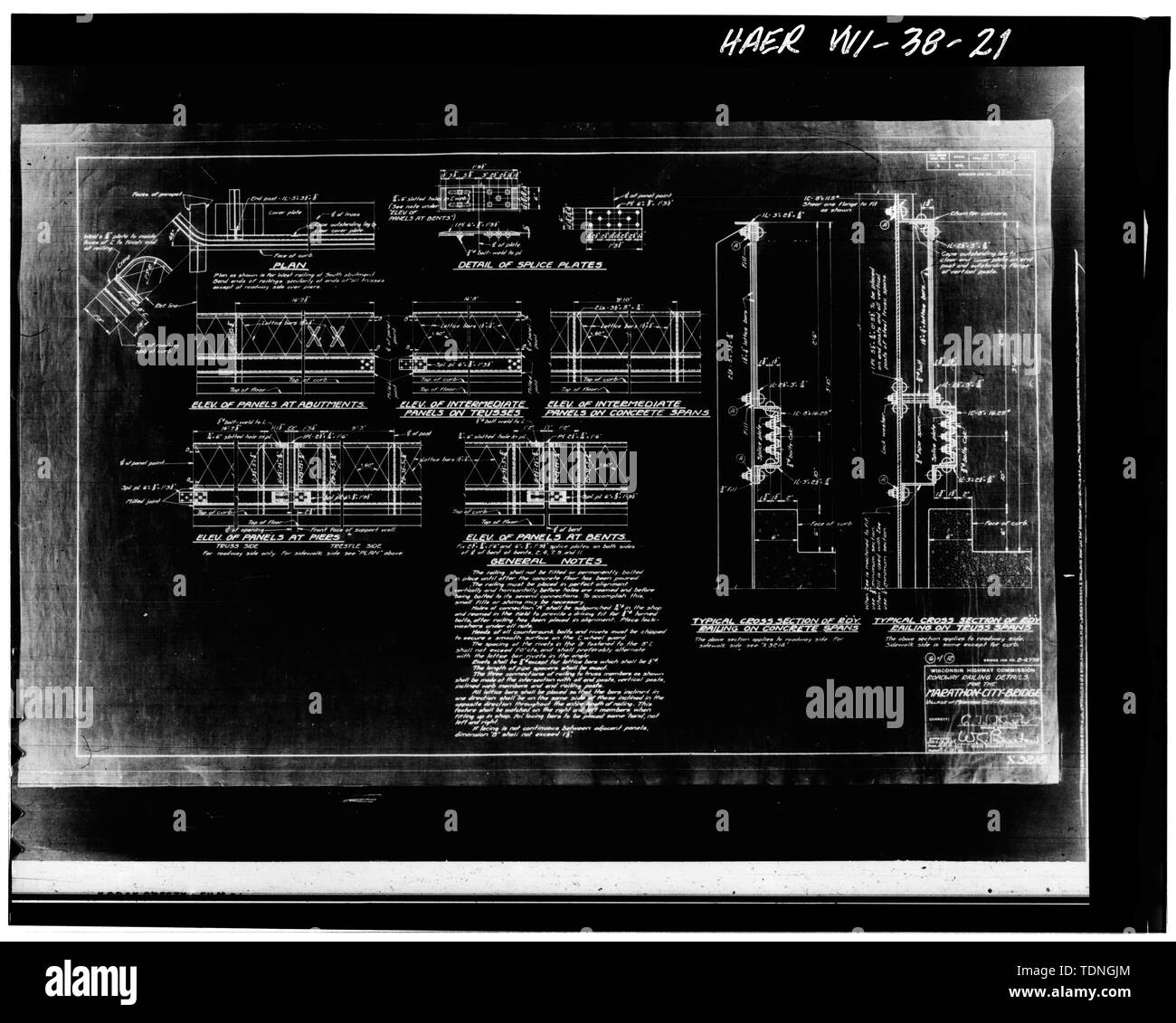 Photocopy of original drawing, dated November 12, 1929, entitled ...