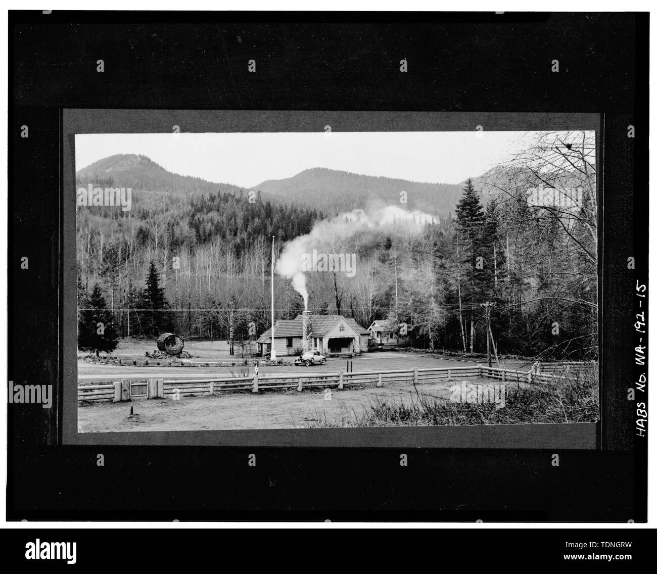 Washington historical state parks Black and White Stock Photos & Images ...